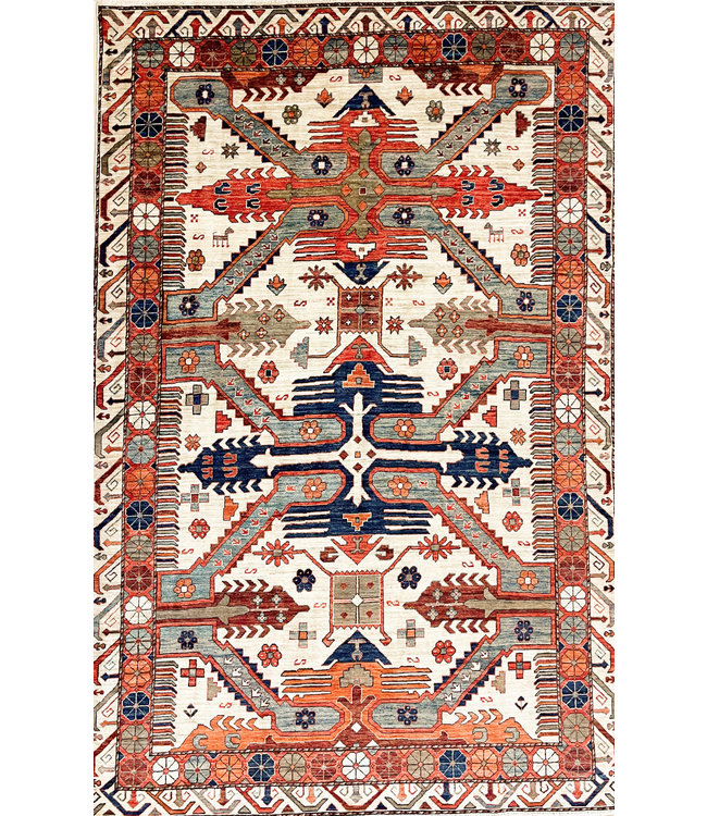Shabahang Rugs Waukesha Fine Hand Knotted Wool Kazak Rug 6' X 9'2 ...
