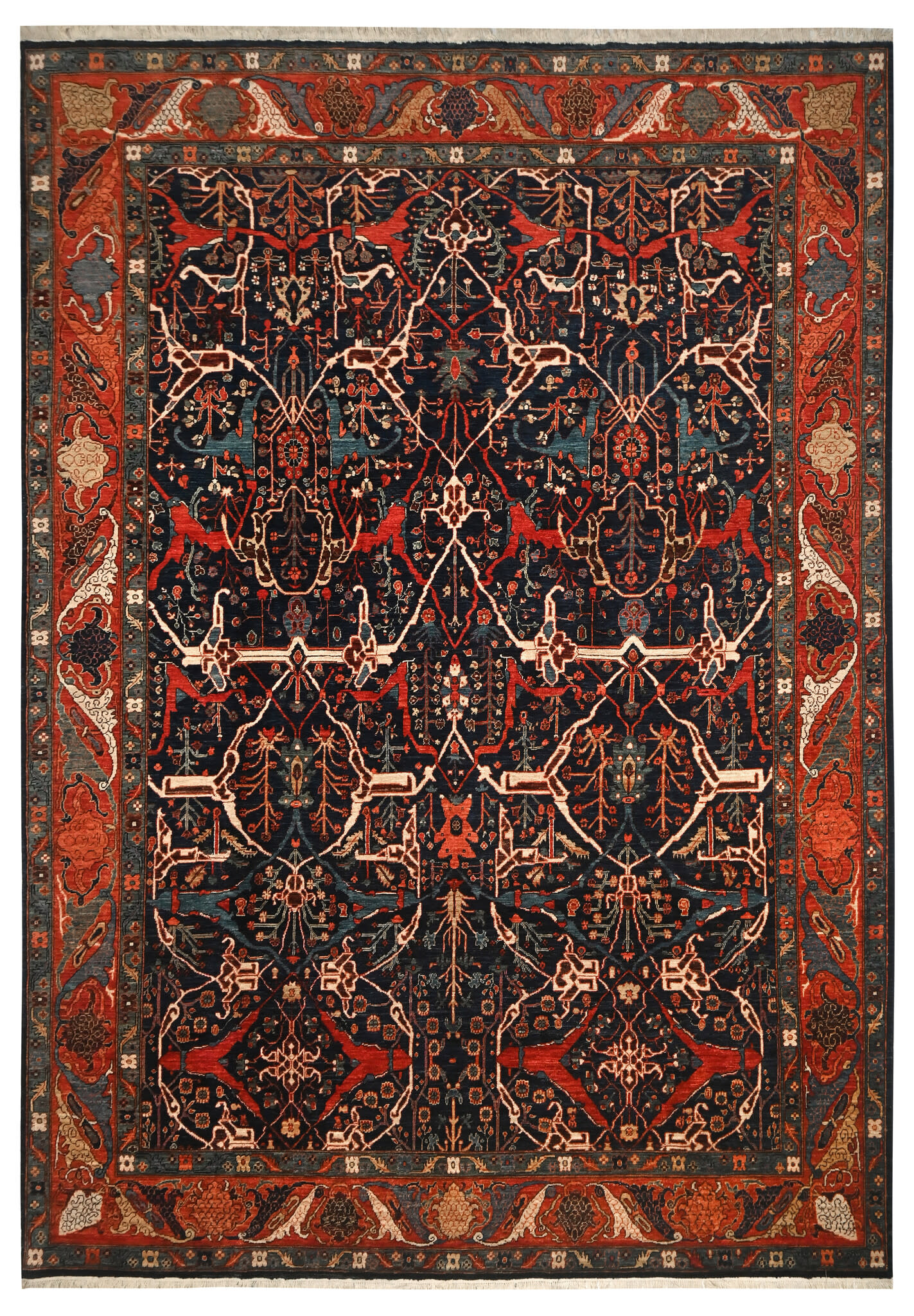 Shabahang Rugs Waukesha Hand Knotted Wool Fine Bijar Rug 9 X 12 ...