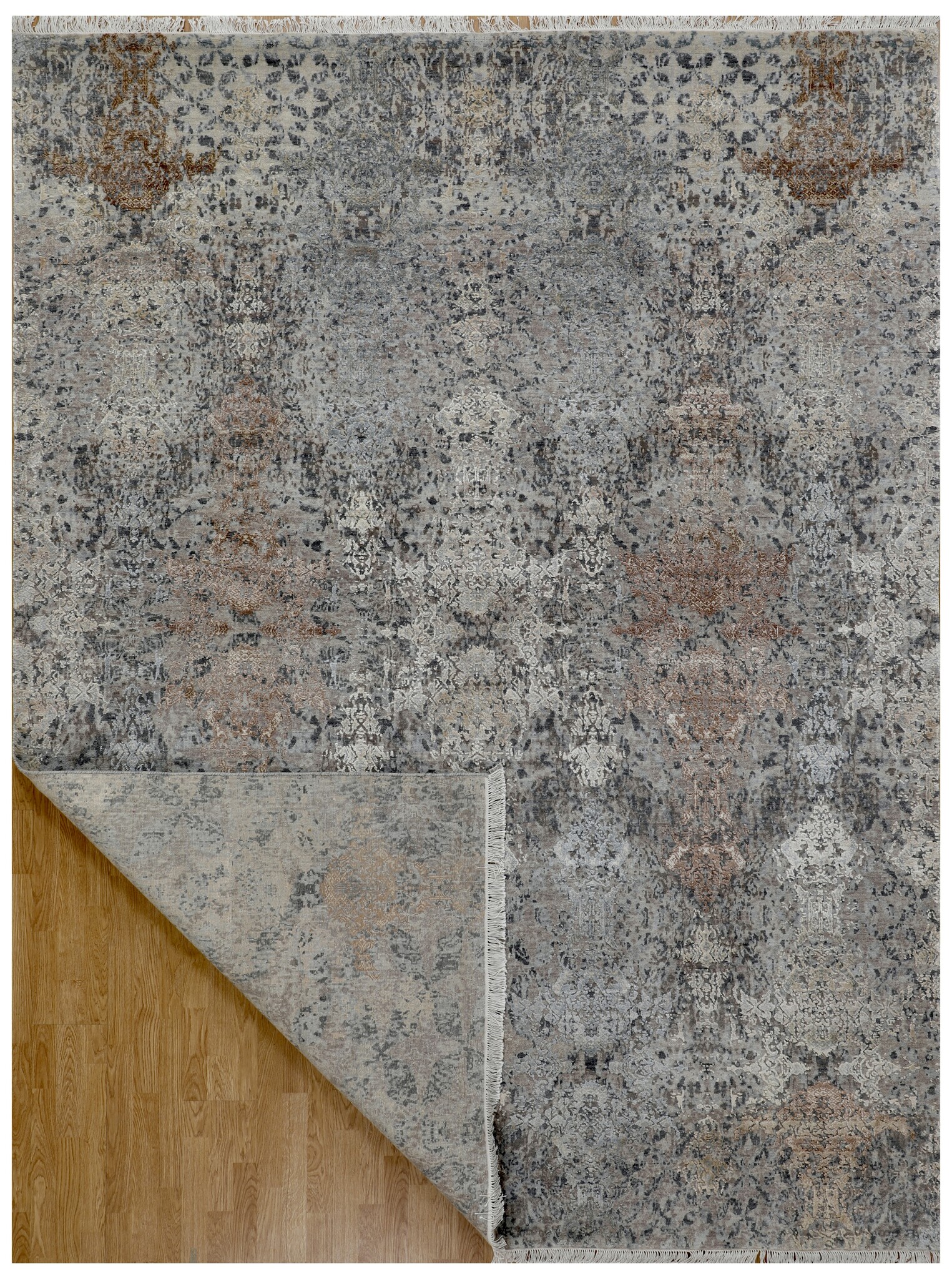 Shabahang Rugs Waukesha Hand Knotted Silk Wool Contemporary Rug 9 X 12 ...