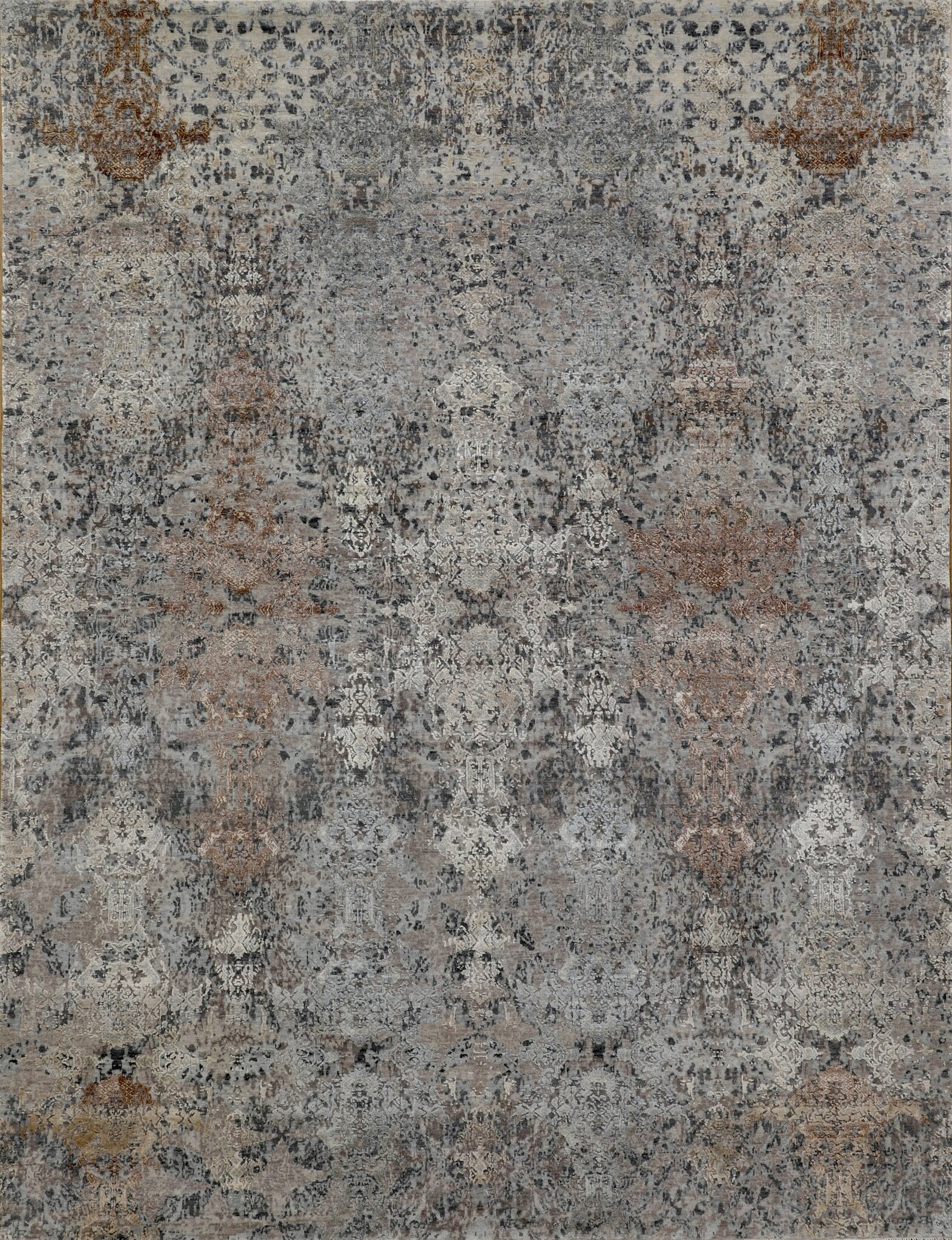 Shabahang Rugs Waukesha Hand Knotted Silk Wool Contemporary Rug 9 X 12 ...