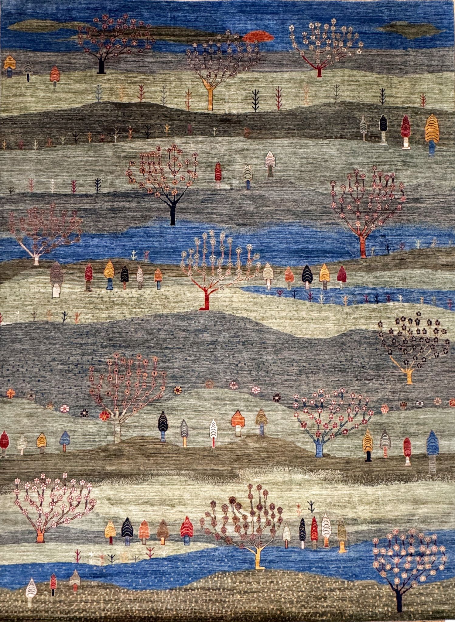 Shabahang Rugs Waukesha Hand Knotted Wool Tree of Lif Gabeh Rug 9 X 12 ...