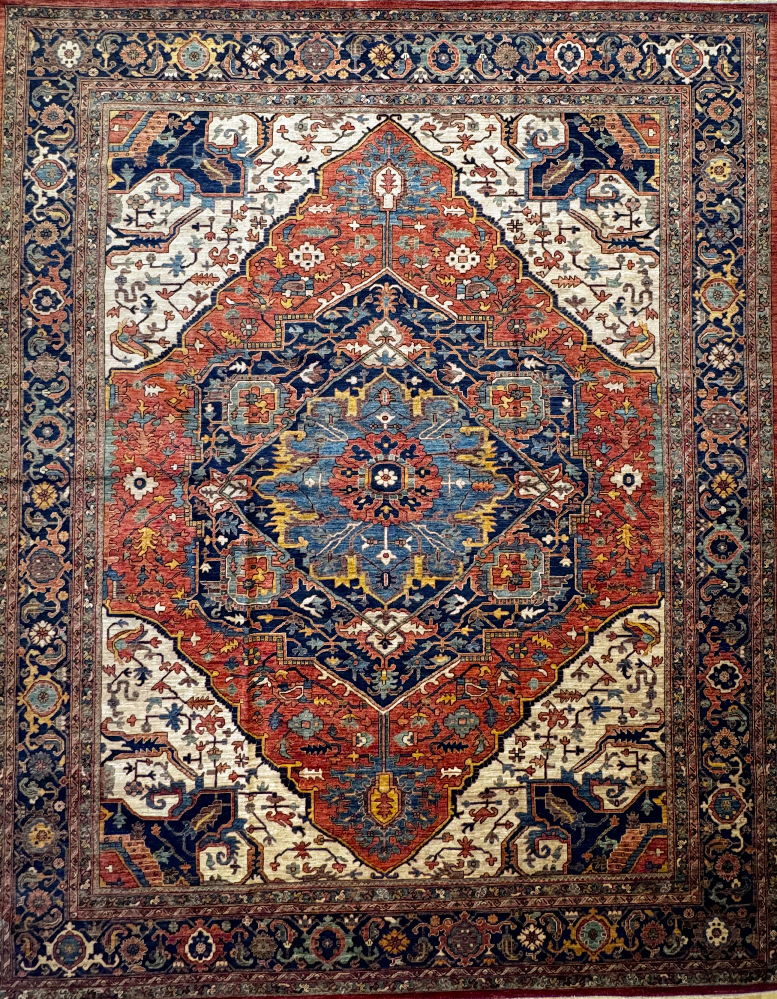 Shabahang Rugs Waukesha Hand Knotted Fine All Wool Serapi Rug 12 X 15 ...