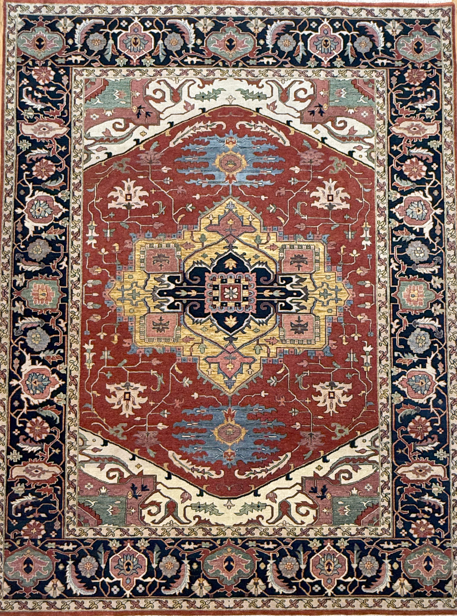 Shabahang Rugs Waukesha Hand Knotted Fine All Wool Serapi Rug 9 X 12 ...