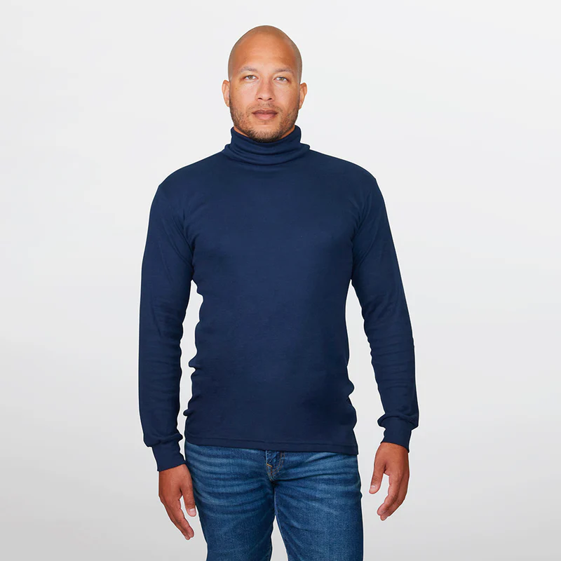 Stanfield's 4640 Turtleneck Navy - Baker Street Menswear