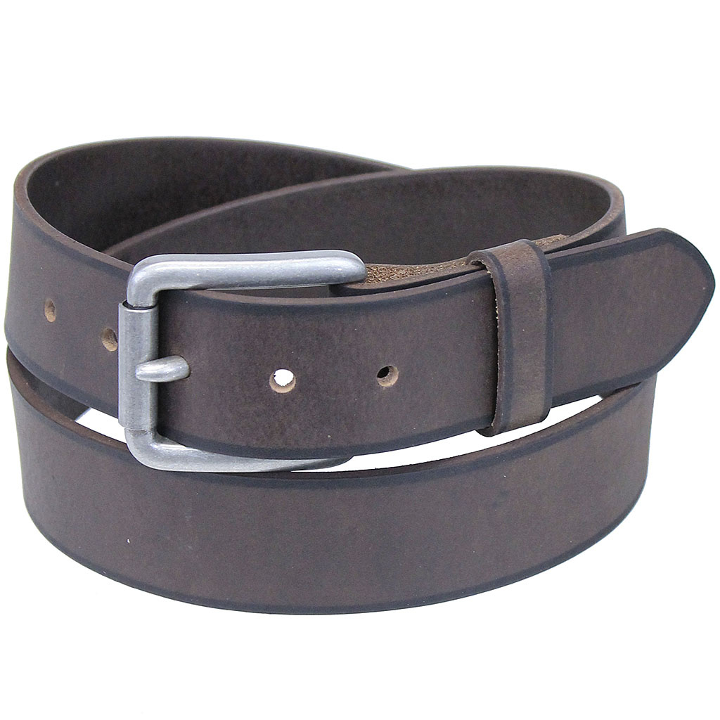 Black Trim Brown Premium Leather Belt #BT97351N - Jamin Leather®