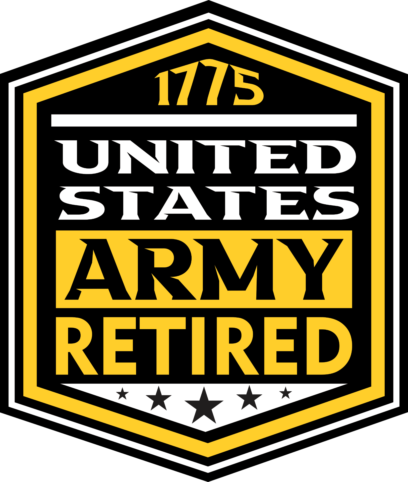 1775 Army Retired Sticker - ATMF Gift Shop