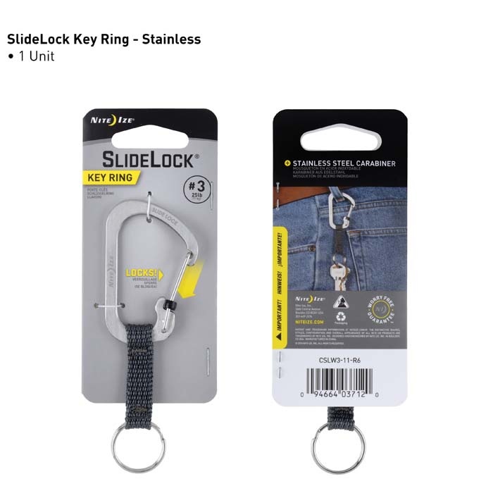 SlideLock Key Ring Stainless Steel - SMPR Tacitical Outdoor