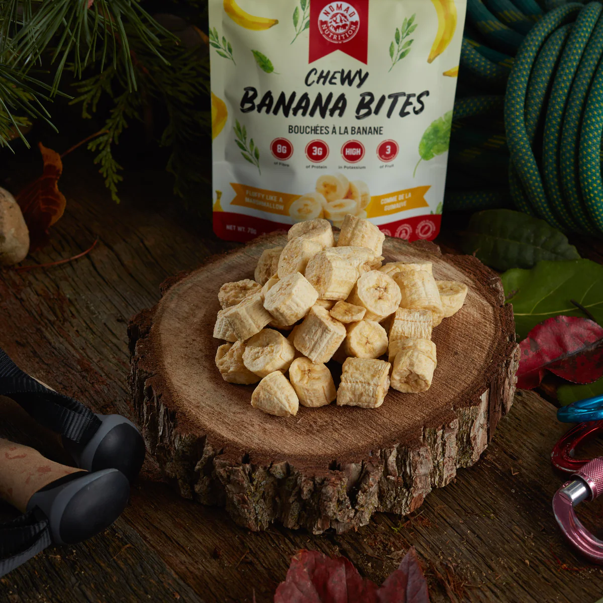 Nomad Nutrition Chewy Banana Bites - SMPR Tactique Plein-Air
