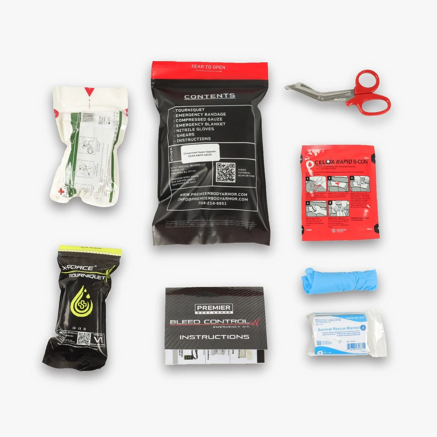 Premier Body Armor Bleed Control Emergency Kit 2.0 with Celox - SMPR ...