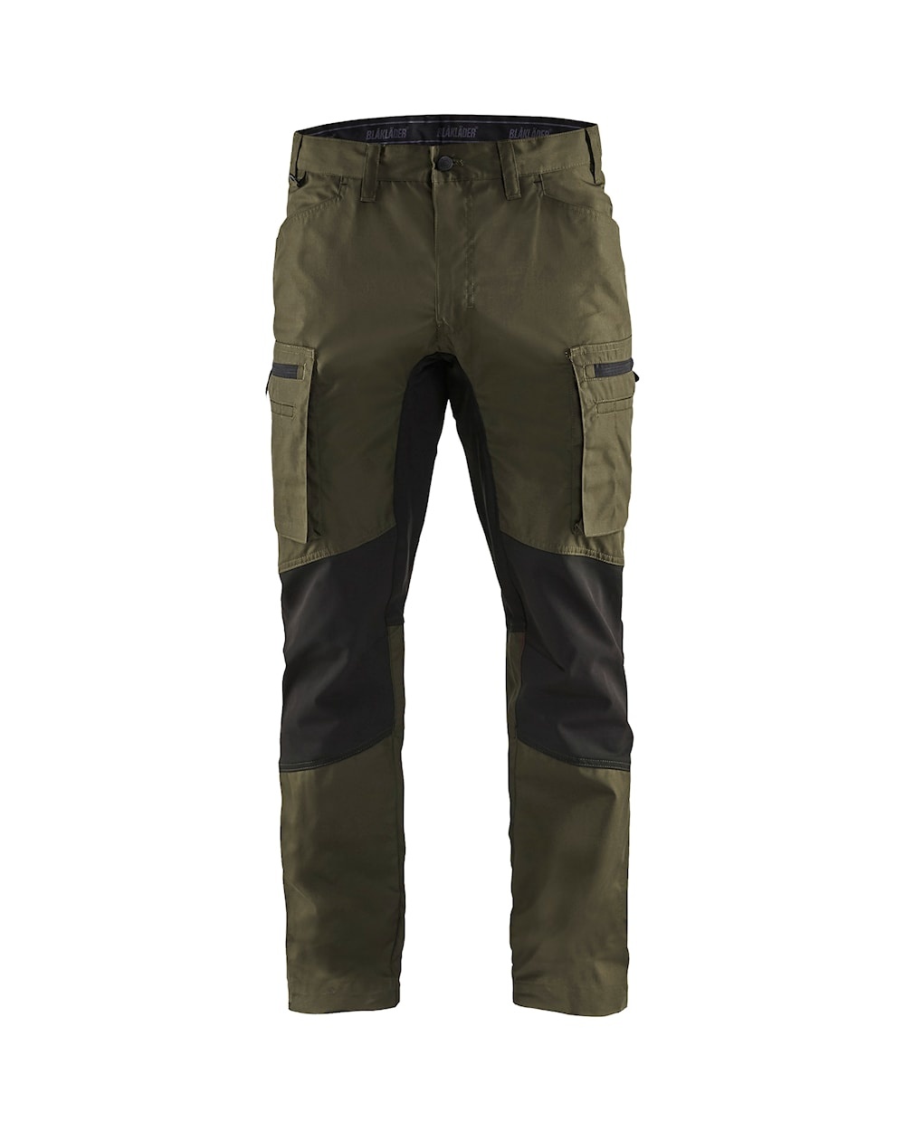 Blaklader Workwear Service Pants with Stretch Dark Olive Green/Black ...