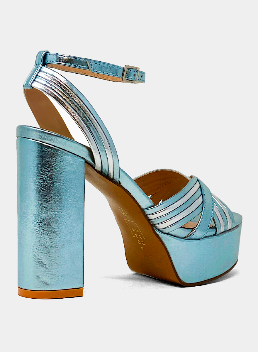 Blue Multi Metallic High Heel - Passo Boutique