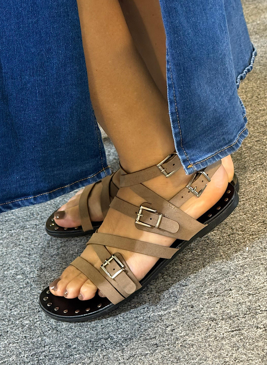 Flat Sandal Suede - Passo Boutique