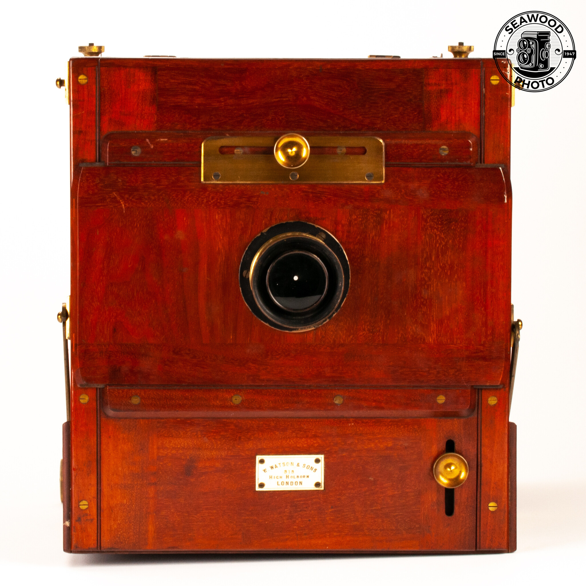 Watson and Sons Mahogany Wood Camera w/Rodenstock Hemi-Anastigmat f/7.2 ...
