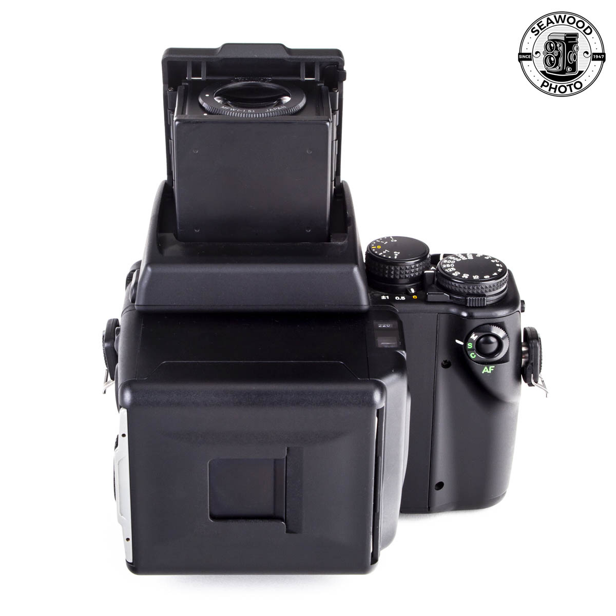 Contax 645 w/ Planar 80mm f/2, AE Prism, Waist level, & Extra Back ...