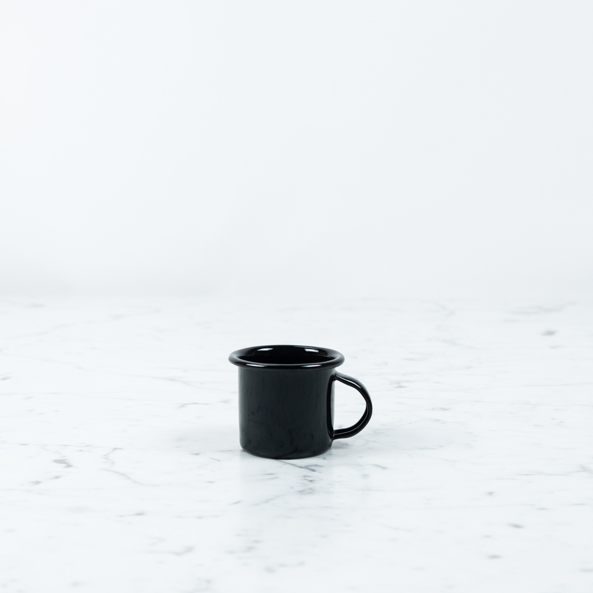 Mini Enamel Mug - Black - The Foundry Home Goods