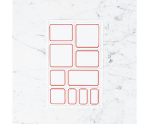 Blank Perforated Stamp Label Sheet - Red - Round Corners - The Foundry ...