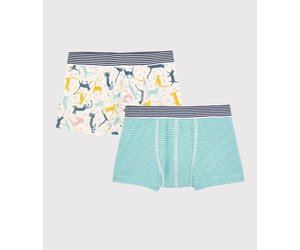 SET OF 2 LITTLE BOY BOXERS IN COTTON AND LYOCELL - Moda Kids