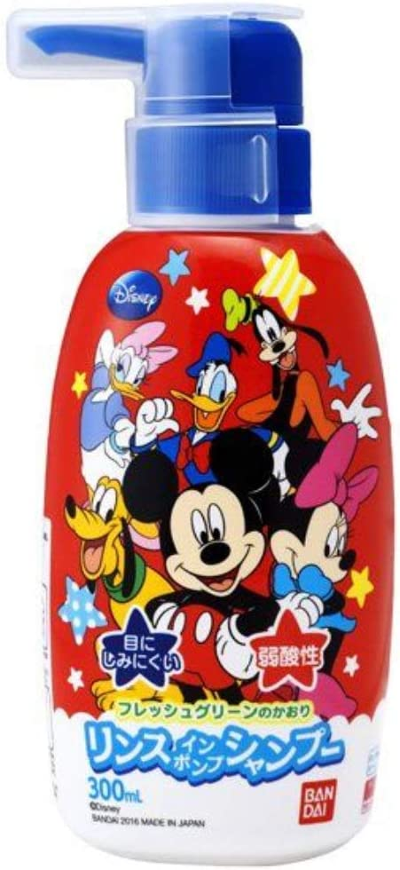Bandai Rinse-in Pump Shampoo Mickey Mouse 300ml - Moda Kids