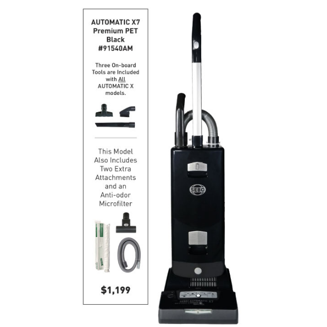 Sebo X7 Upright Automatic - Cleary Brothers Vacuum, Janitorial Supplies ...