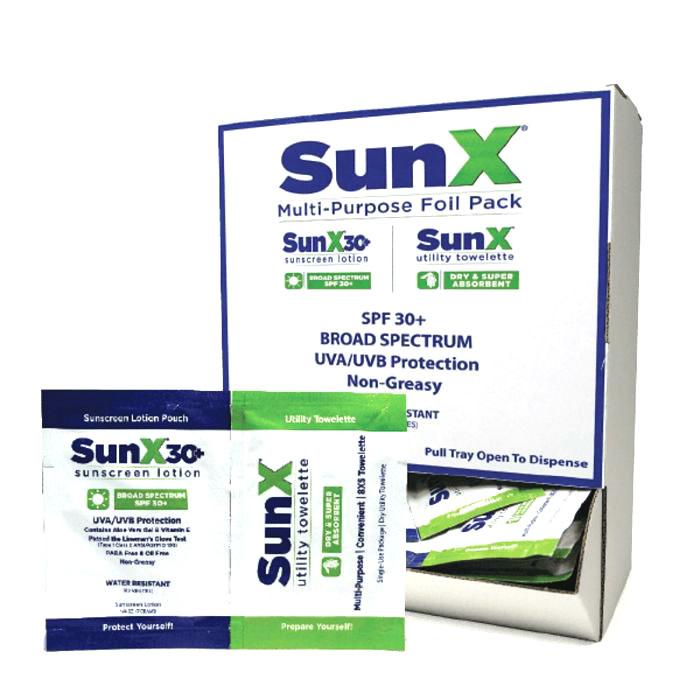 Sun-X Sunscreen Towelette 25/Bx - Unified Fire Authority