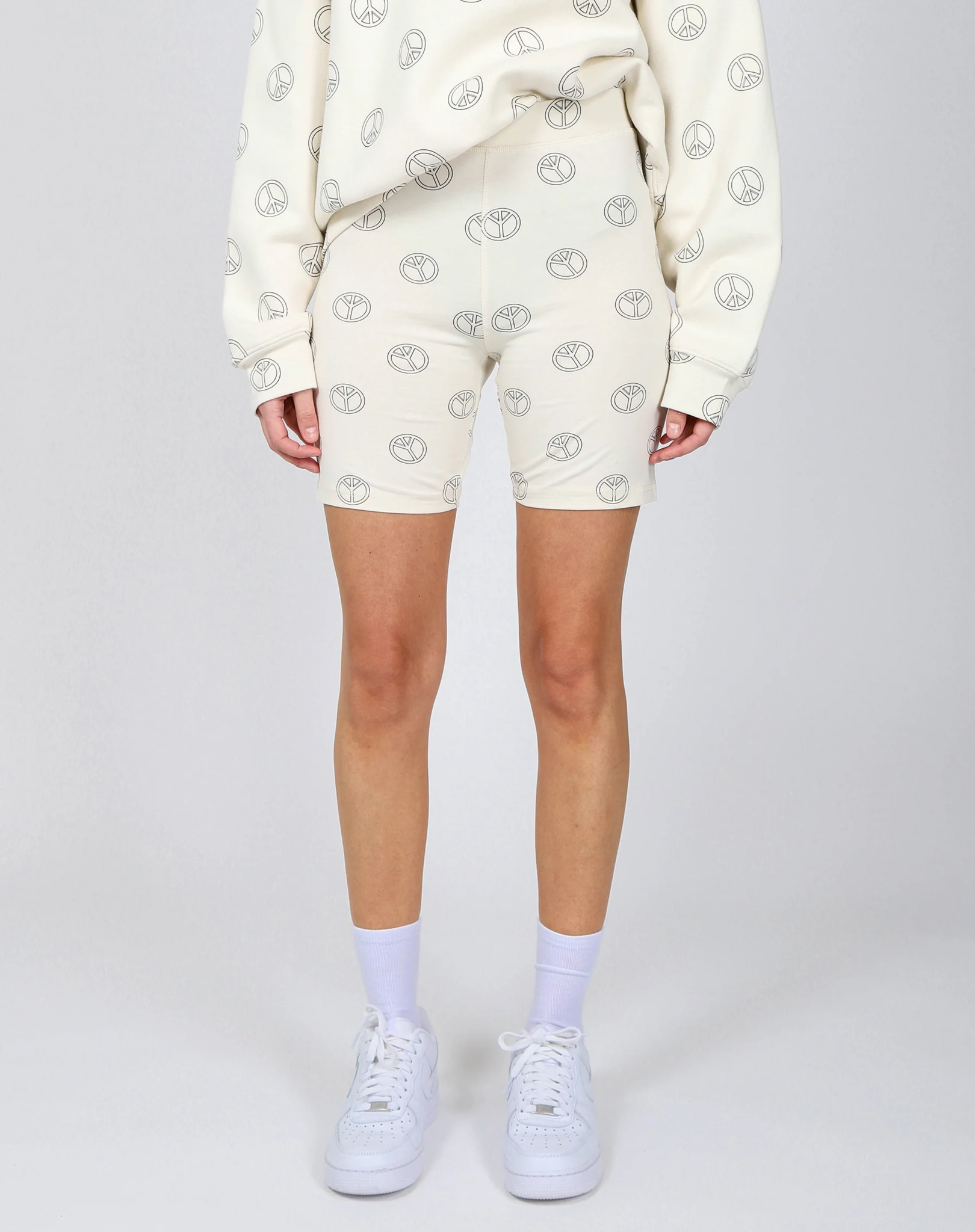 Peace Sign Biker Short - Adorn Boutique