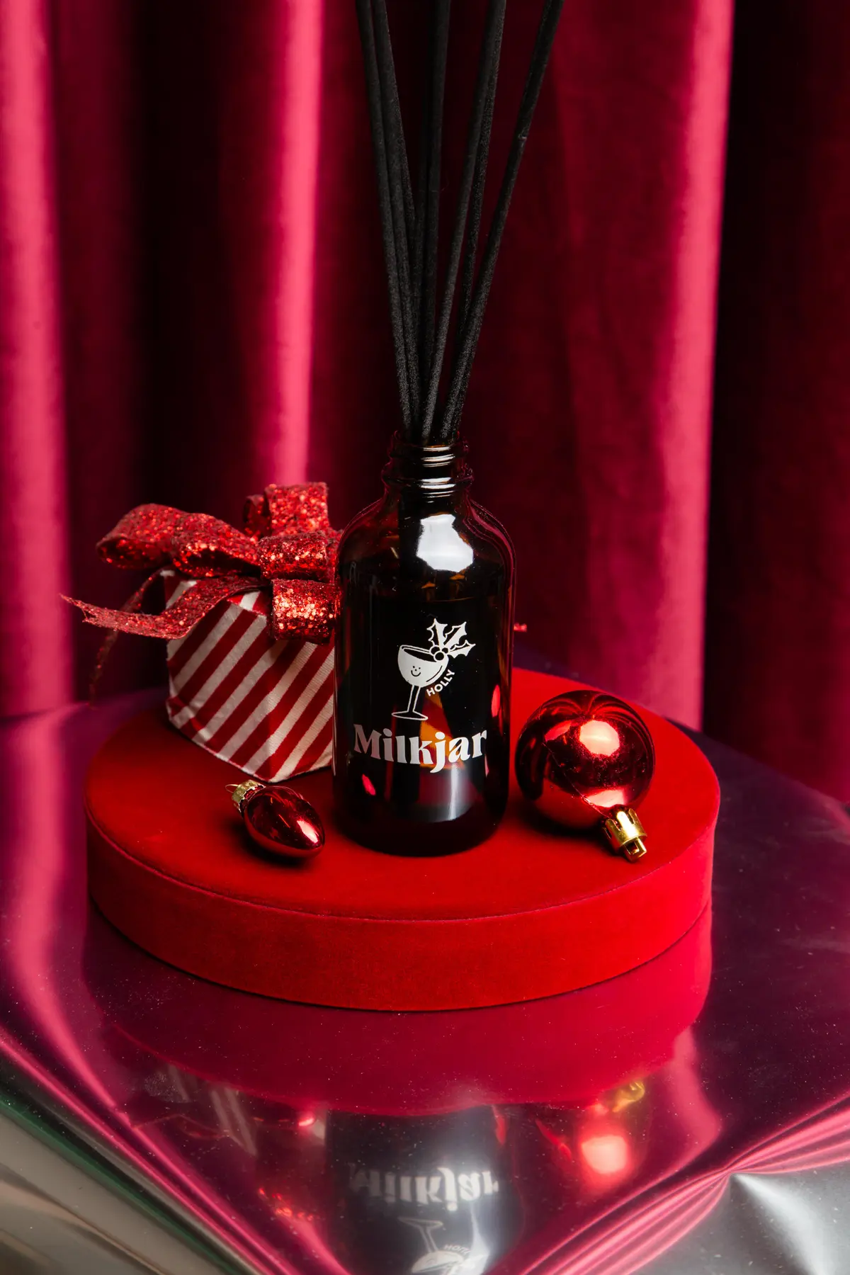 Milk Jar Diffuser - Holly - Adorn Boutique