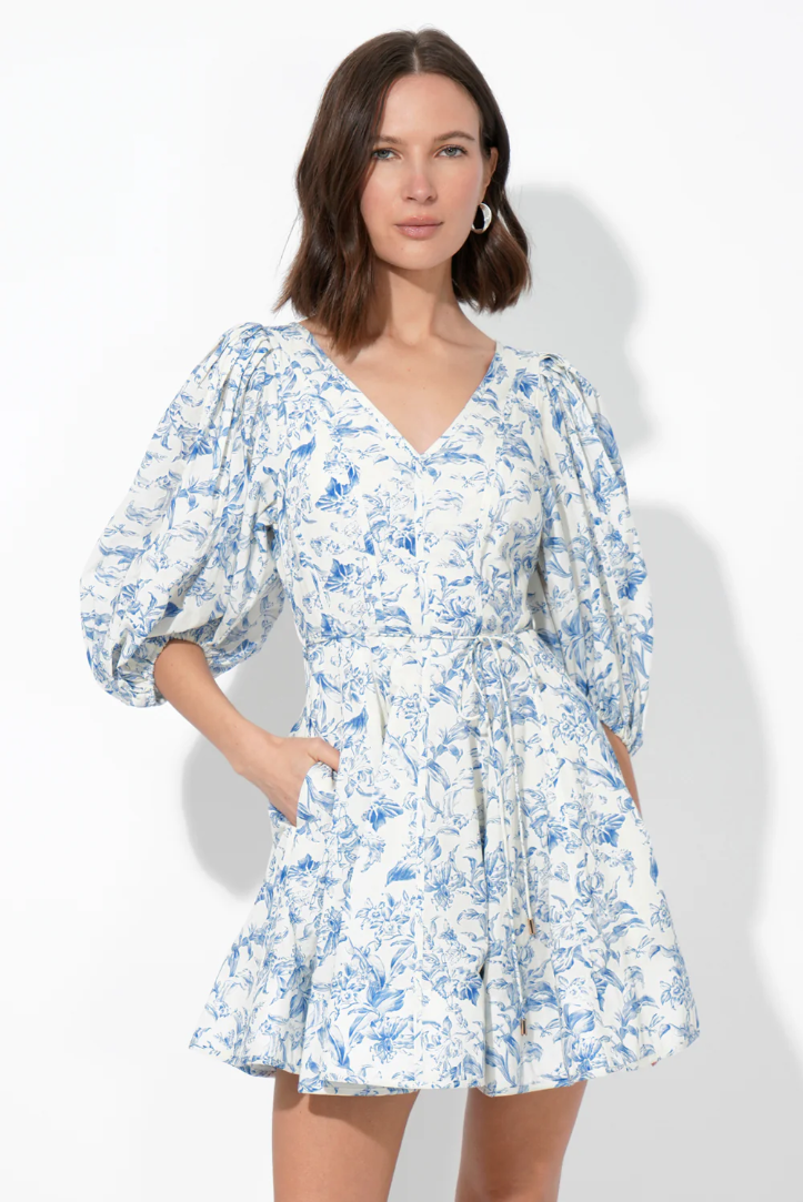 Clare Printed Fit and Flare Mini Dress - Adorn Boutique