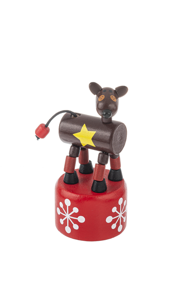 WOODEN PUSH-UP PUPPET 4IN - Beyond The Rainbow