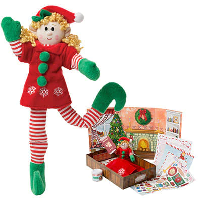 10" MAGIC ELF PLAYSET AND BOOK- GIRL ELF - BLONDE - Beyond The Rainbow