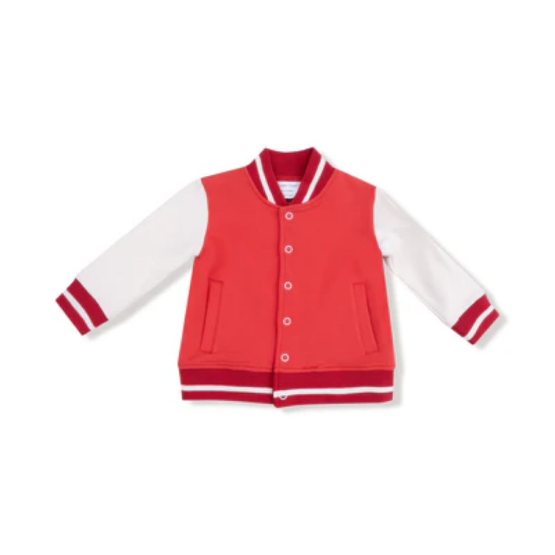 French Terry Sport - Varsity - Red - Letterman Jacket - Beyond The Rainbow