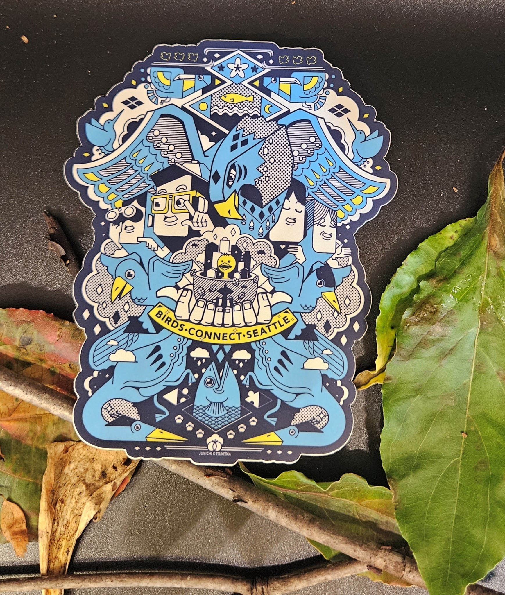 Community Engagement Die-Cut Sticker - Birds Connect Seattle