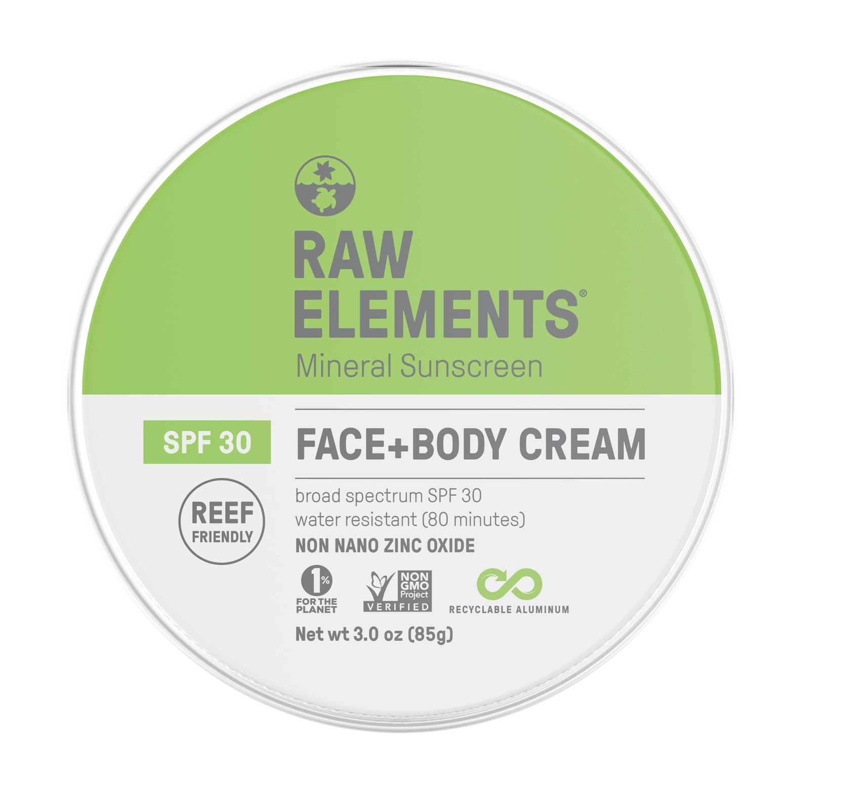 Raw Elements Face+Body Sunscreen SPF 30 - Ethos Santa Cruz