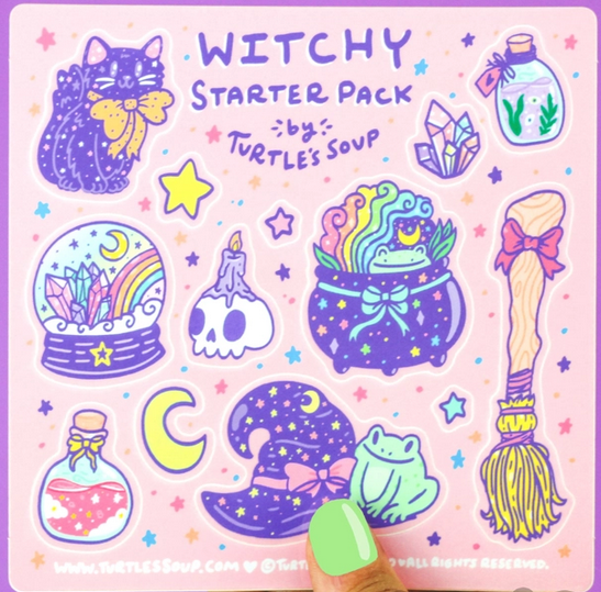 Witchy Starter Pack Vinyl Sticker Sheet - Becca
