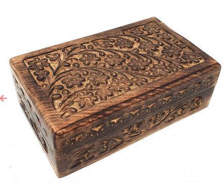 Carved Wood Boxes Mystic CT | Buy Wooden Floral Boxes in CT - Becca