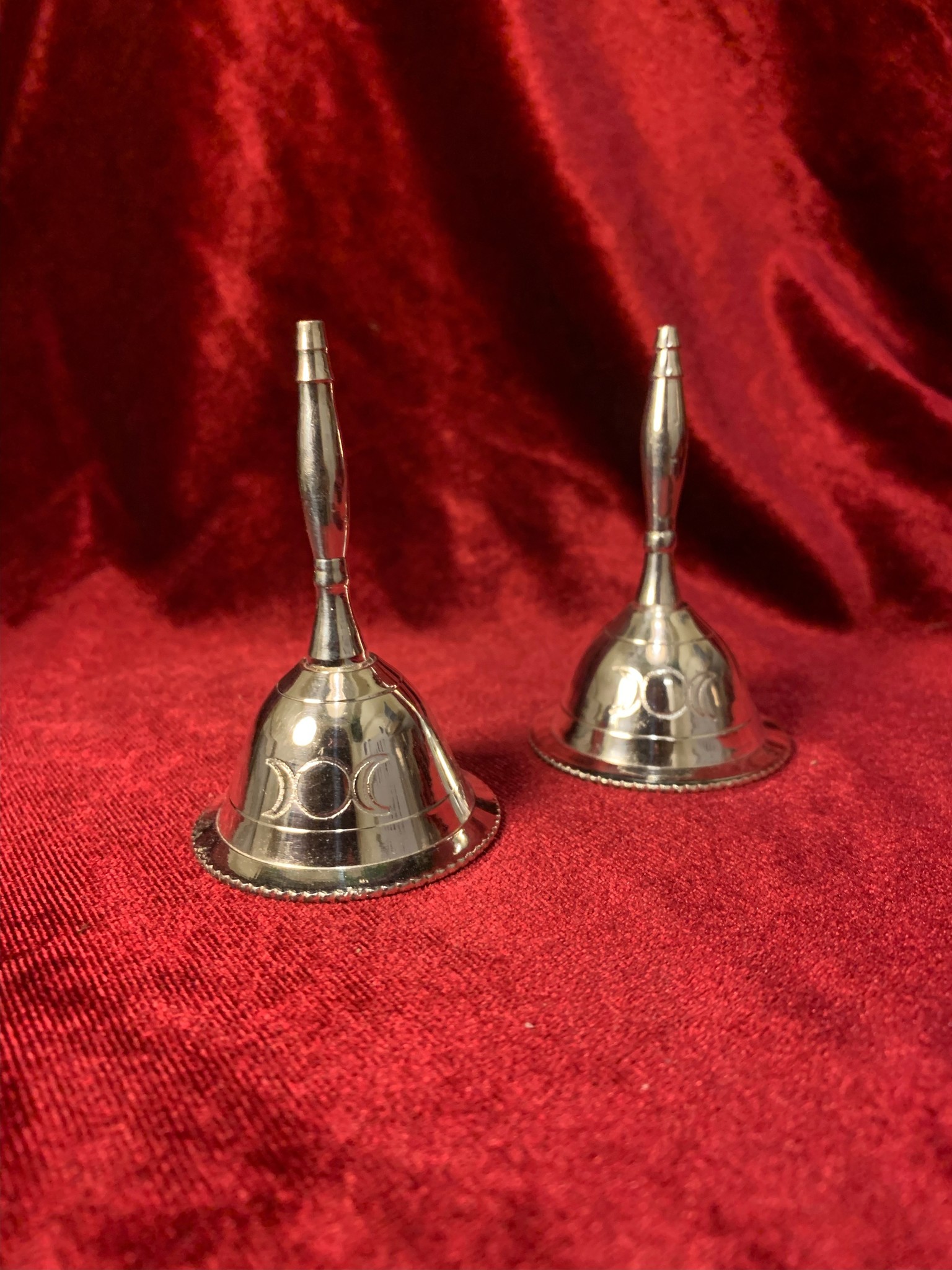 Triple Moon Silver Plated Altar Bell - Becca
