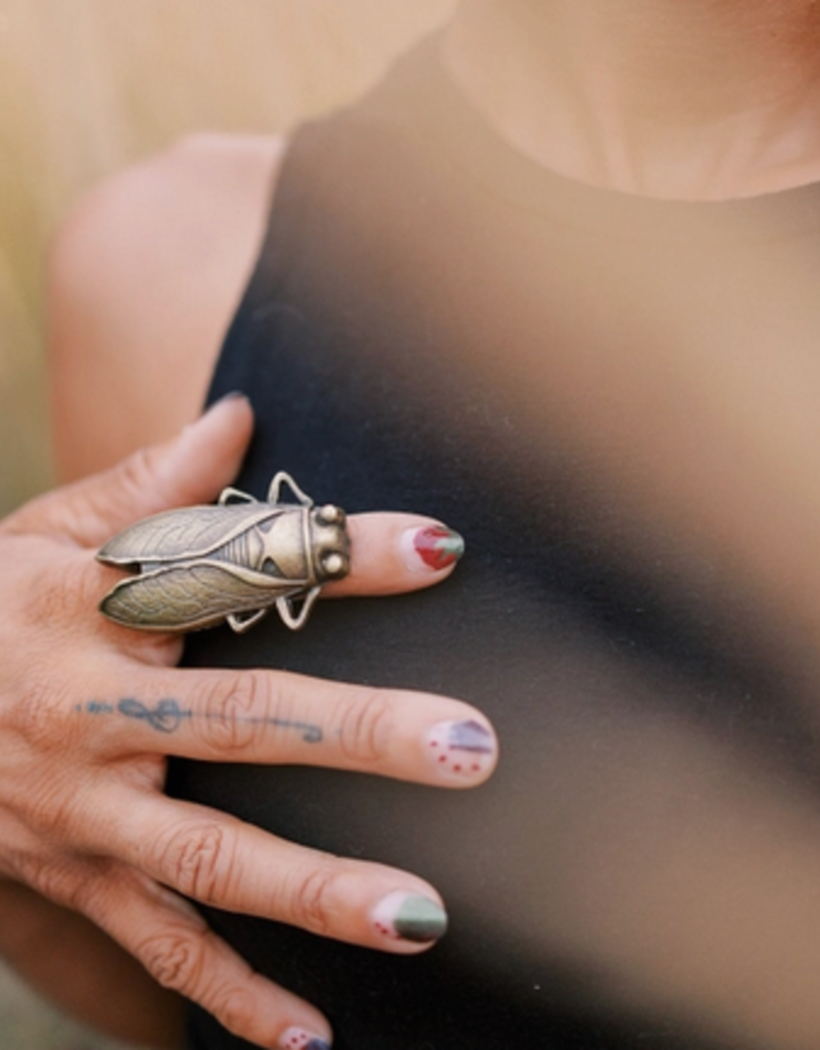 Bronze Cicada Ring - Becca