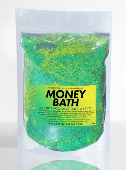 Money Bath - 30oz Crystal Infused Bath Salt - Becca