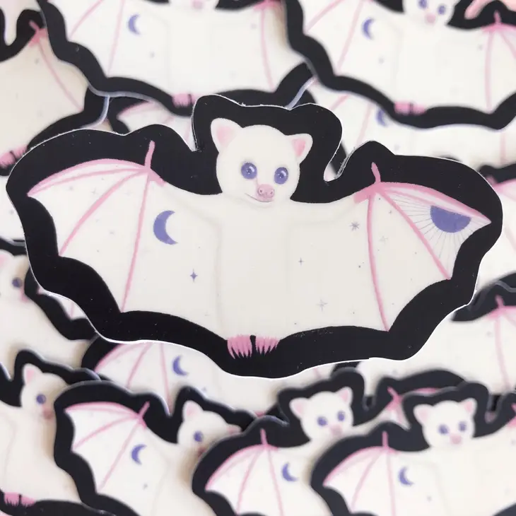 Batty Bat Matte Sticker - Becca