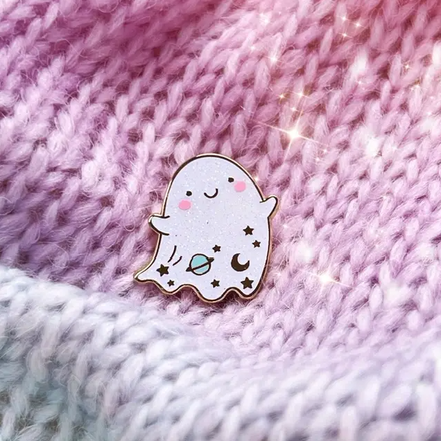Celestial Ghost Holographic Pin - Becca