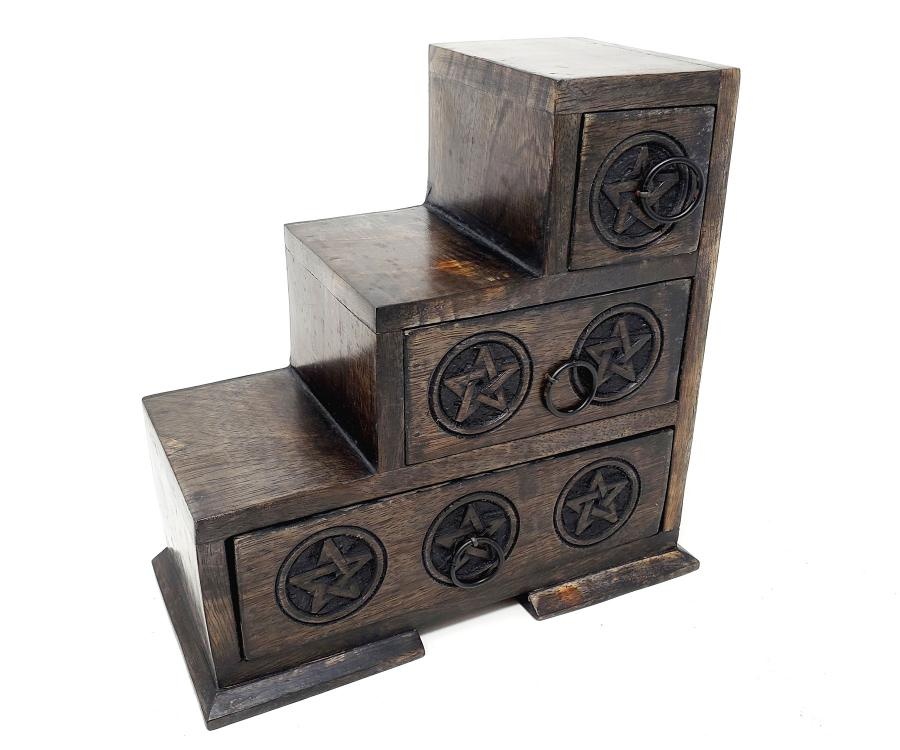 Pentagram 3 Step Chest 9x9" - Becca