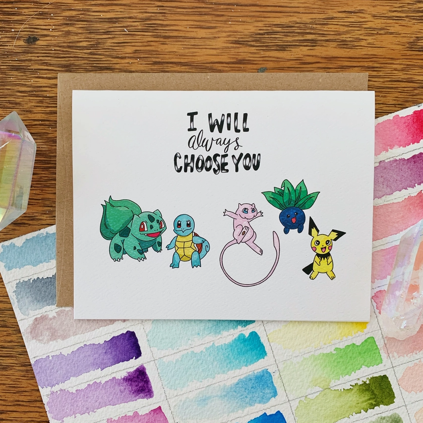 -Pokemon Greeting Card - Becca