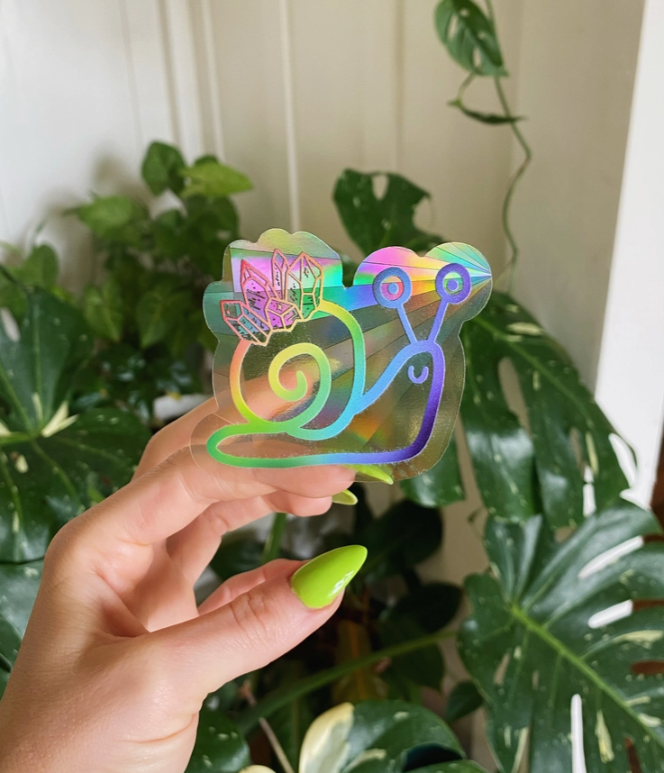 -Snail Suncatcher Window Decal - Becca