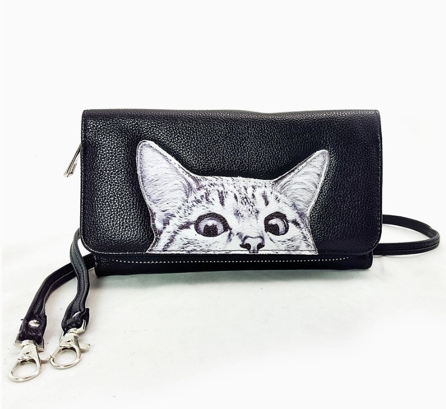 -Peeking Cats Wallet - Becca
