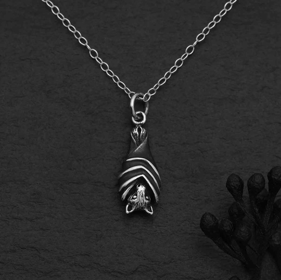 Hanging Bat Necklace | - Becca