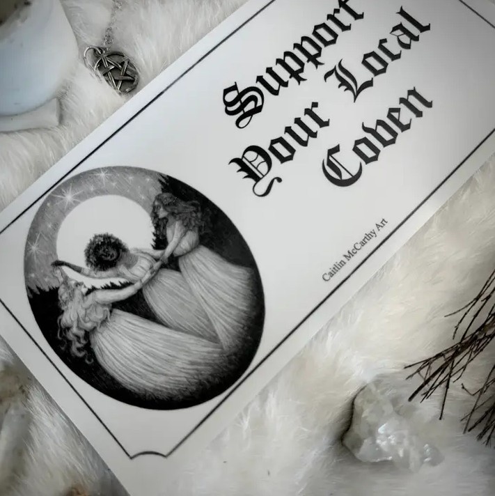 -Support Your Local Coven Bumper Sticker - Becca