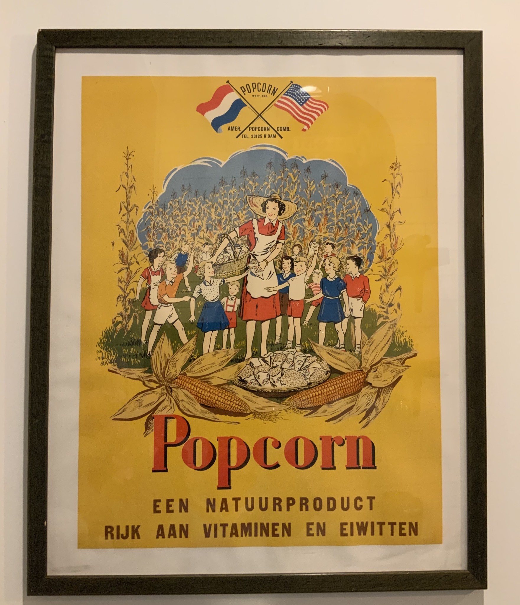 Popcorn poster framed - South Pointe Vintage