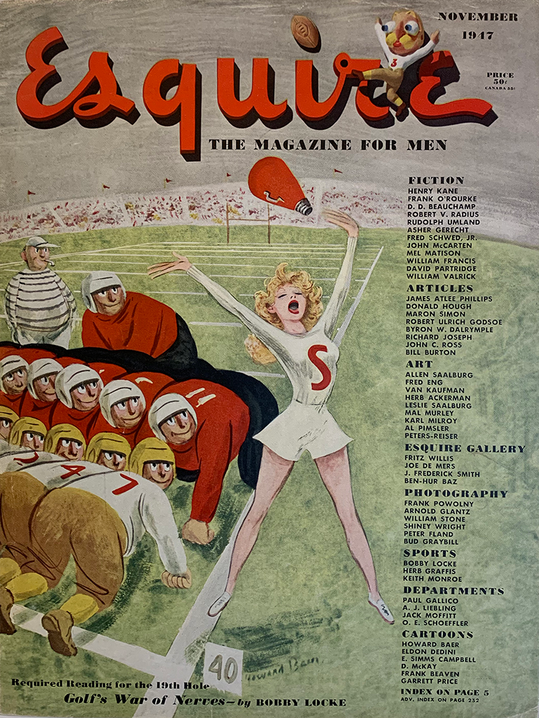 Esquire Magazine, Original Cover, November 1947 - South Pointe Vintage