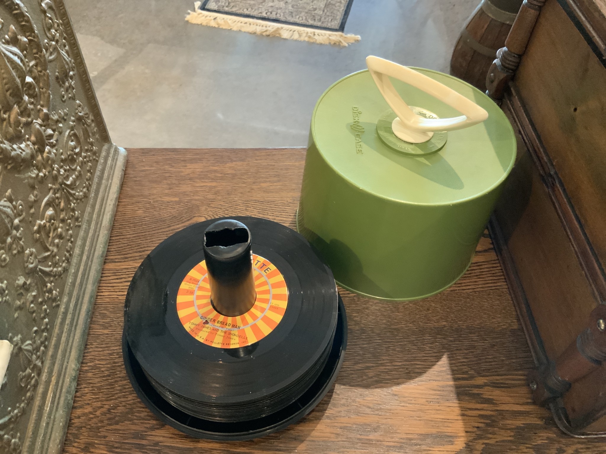 Vintage Disk-GO-Case Record Carrier - Avocado Green 45 RPM Vinyl Case ...