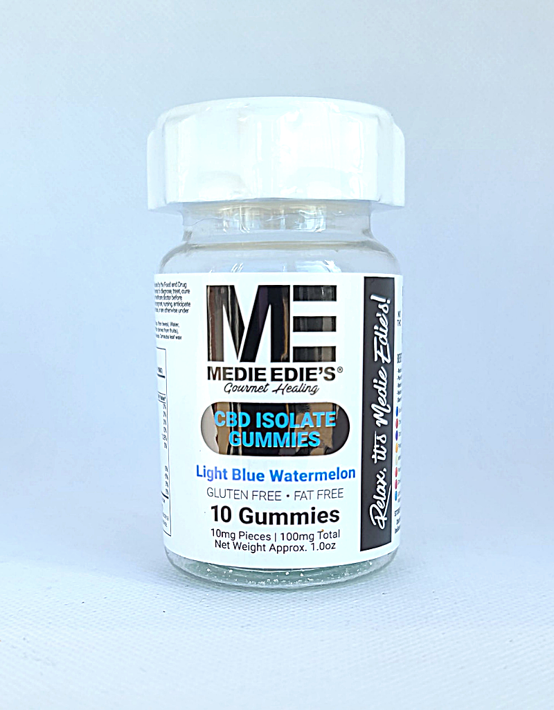 Medie Edie's CBD Gummies - 10ct/10mg/100mg - Light Blue Watermelon ...