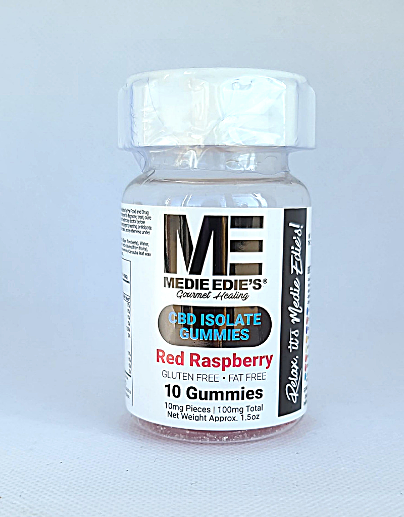 Medie Edie's Gummies - Red Raspberry - 10mg/100mg - Elite Health & Wellness
